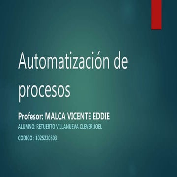 Automatización de procesos Lab5 | PPTX