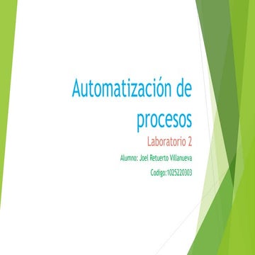Automatización de procesos Lab5 | PPTX