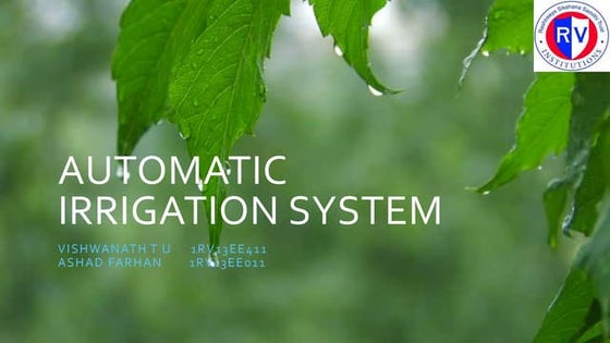 Smart Irrigation ppt | PPTX | Agriculture | Industries