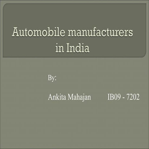 Automobile | PPT