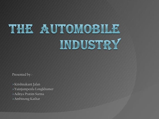 Automobile Industry presentation | PPT