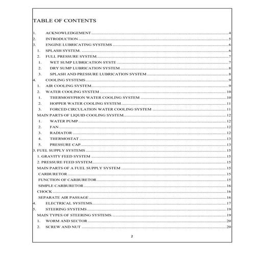 Automobile Systems | PDF