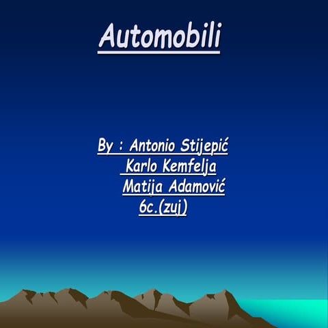 Razvoj automobilske industrije, promena dizajna | PPT