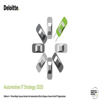 Automotive IT Strategy 2020 | PDF