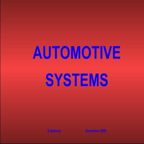 Automotive Systems | PPT