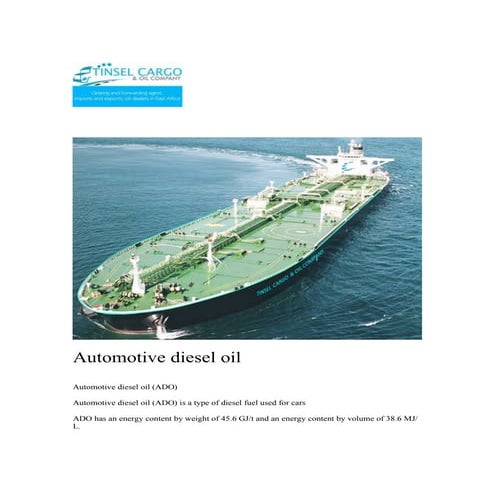 Automotive diesel oil | DOC