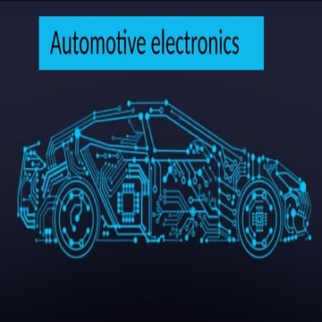 AUTOMOTIVE ELECTRONICS.pptx EEE core topic | PPTX