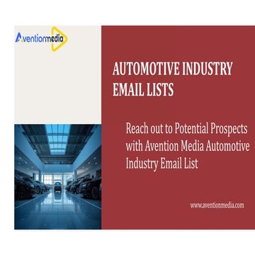 Automotive Industry Email List | Targeted B2B Contacts for Marketing | PDF
