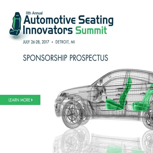 Automotive Seating Innovators Summit Sponsorship Prospectus | PDF