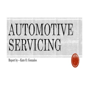 Automotive servicing | PPTX