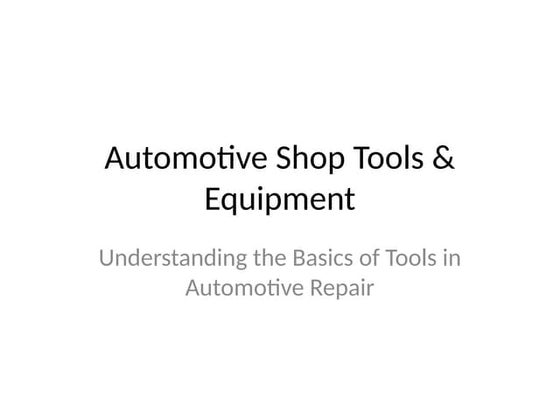 TLE 7 - 3rd Topic - Hand Tools, Power Tools, Instruments, and Equipment ...