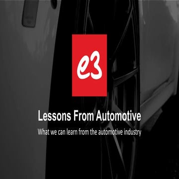 Lessons From Automotive | PPTX