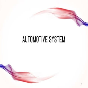 Automotive systems | PPTX
