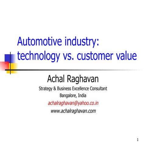 Automotive Technology - Way Forward (Ver1) | PPT
