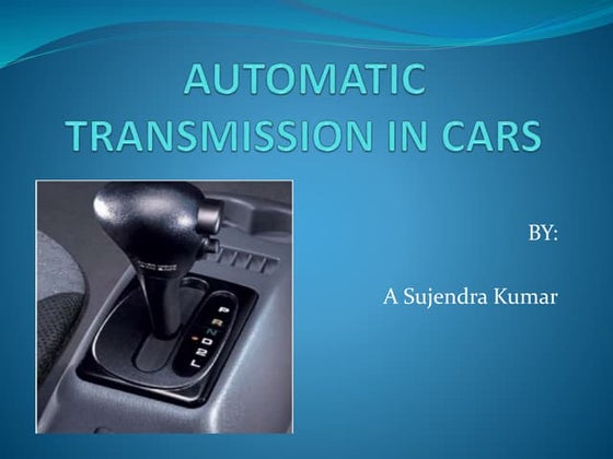 Electronic control of automatic transmission | PPT