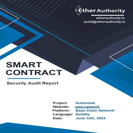 Autonolas – Smart Contract Security Audit Report by EtherAuthority | PDF