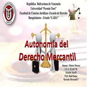 Autonomía del Derecho Mercantil | PPTX