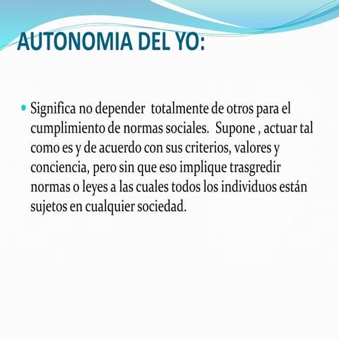 Autonomia del yo - Psicologia | PPTX