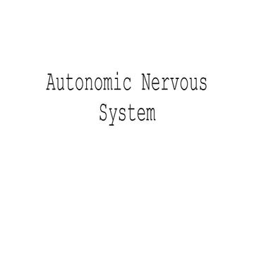 Autonomic_module of the pharmacology theory | PPT