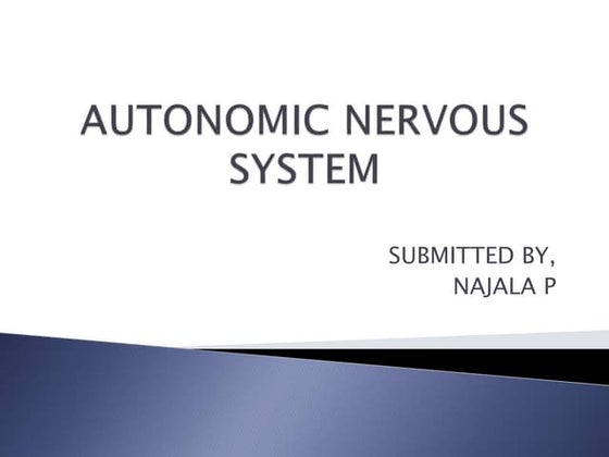 Autonomic Nervous System Ppt