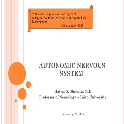 Autonomic Nervous System | PPT