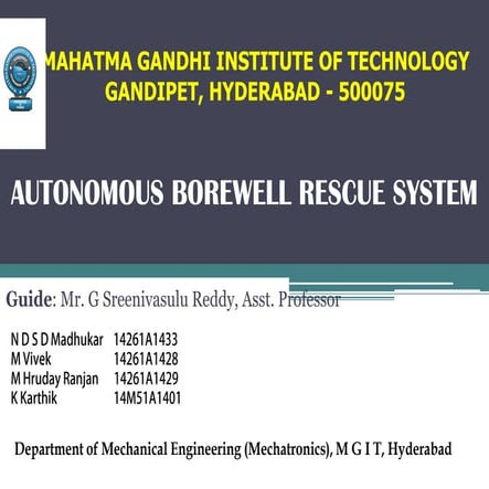 Autonomous borewell rescue system | PDF