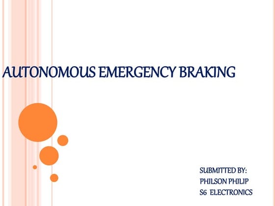 Automatic Emergency Braking | PPT