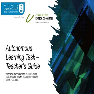 Autonomous Learning Task - TEACHER'S GUIDE.pptx