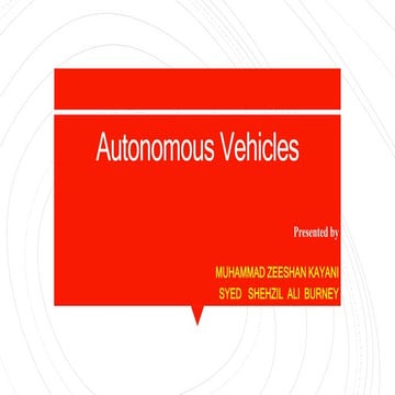 Autonomous Vehicle presentation | PPT
