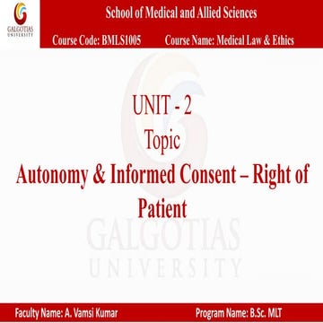 Ethics Autonomy | PDF