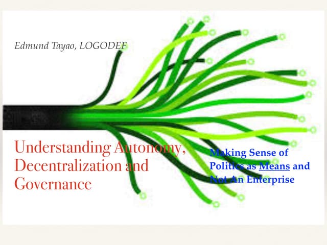 SHS Powerpoint: Decentralization and local governance (politics) | PPTX