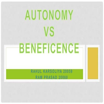 Autonomy vs Beneficence.pptx | Family and Relationships