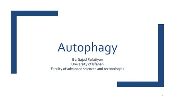 Autophagy by pavan | PPT