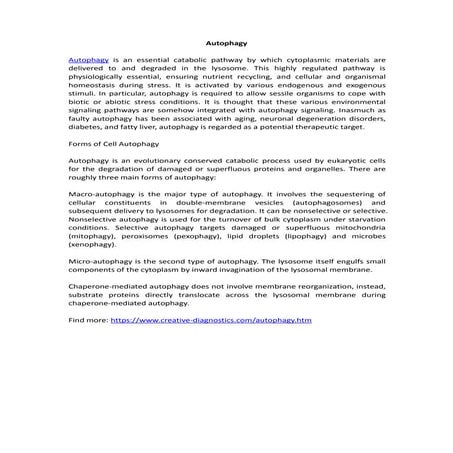 Autophagy | PDF
