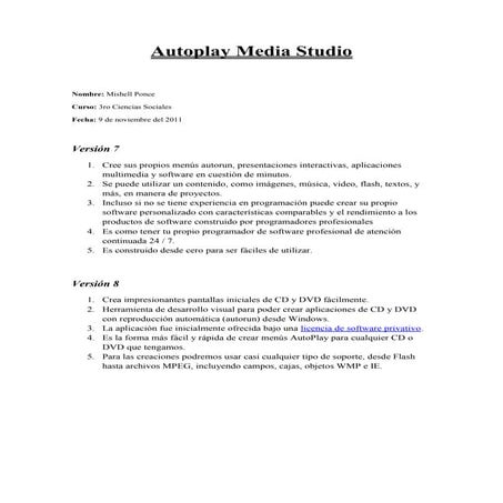 Autoplay media studio | DOCX