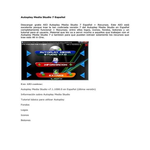Autoplay media studio 7 español | DOCX