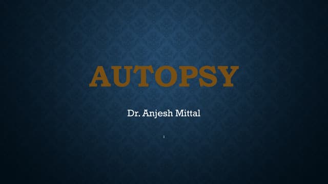 Presentation autopsy incisions-.pptx. Dr. Haricharan MD RIMS Imphal ...
