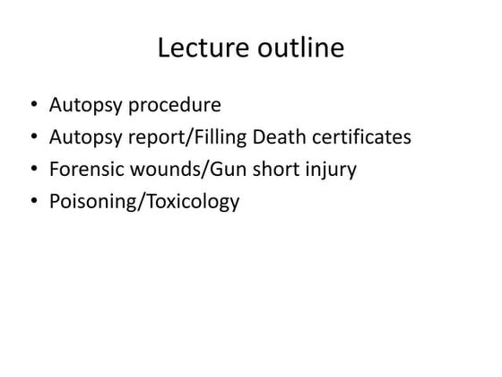 Post Mortem Examination | PPT