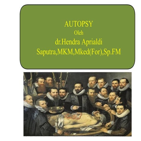 presentasi power point mengenai autopsy ilmu forensik dan medikolegal | PDF