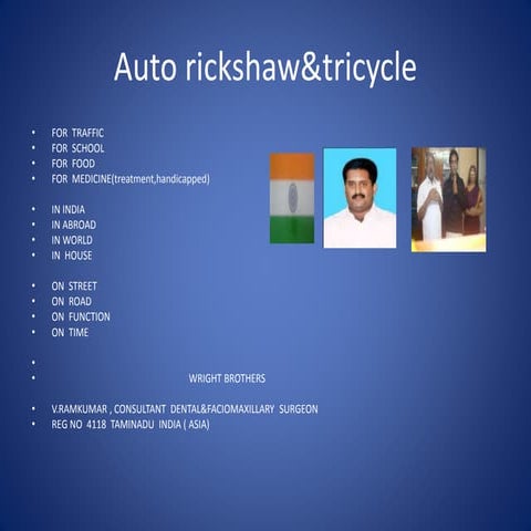 Auto richsaw tricycle | PPTX