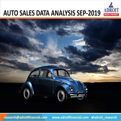 Auto Sales Data & Analysis Sep 2019 | PPT