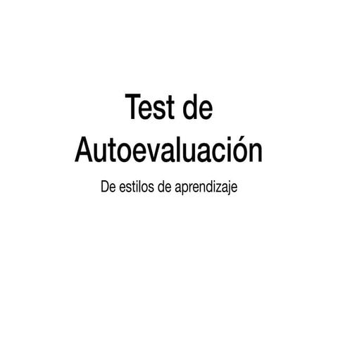 Estilos de aprendizaje | DOCX