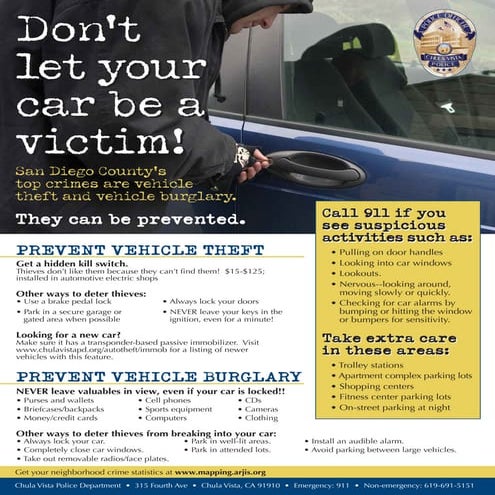 Auto Theft Prevention Tips | PDF