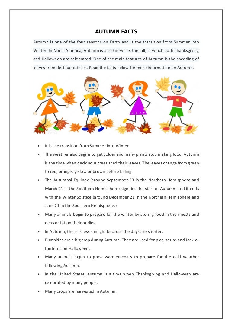 Autumn facts