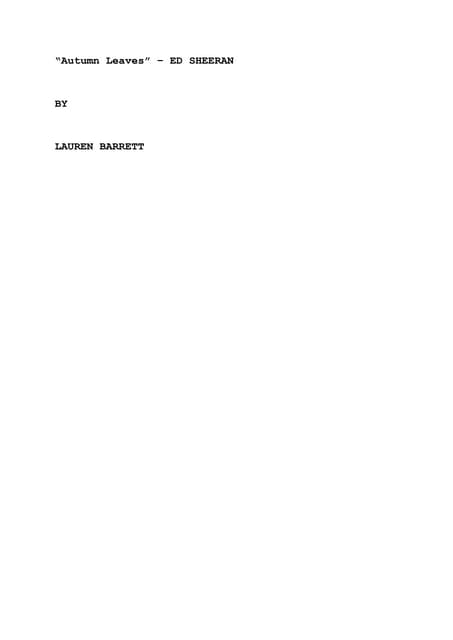 Music Video Script | PDF