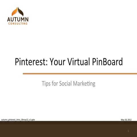 Web Marketing with Pinterest | PPT