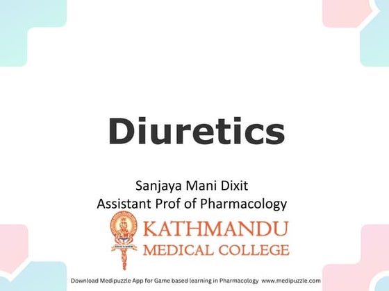 Diuretics-Mechanism of action,Diuretic Types and Adverse effects,Drug ...