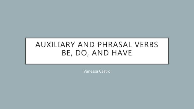 to do verbs - do, does, did | PPTX