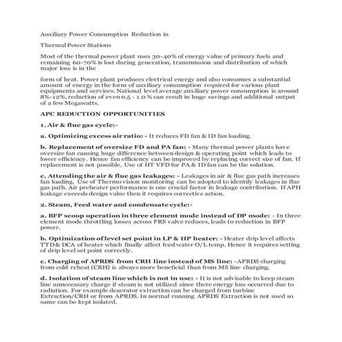 Auxiliary power consumption reduction | DOCX