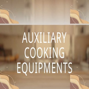 Auxiliary Tools for technology and livelihood | PPTX